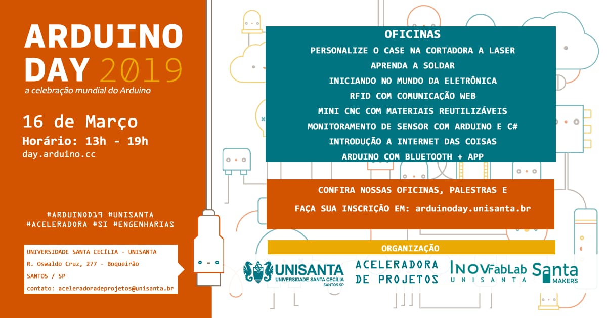 Unisanta sedia o Arduino Day, evento mundial simultâneo sobre a ...